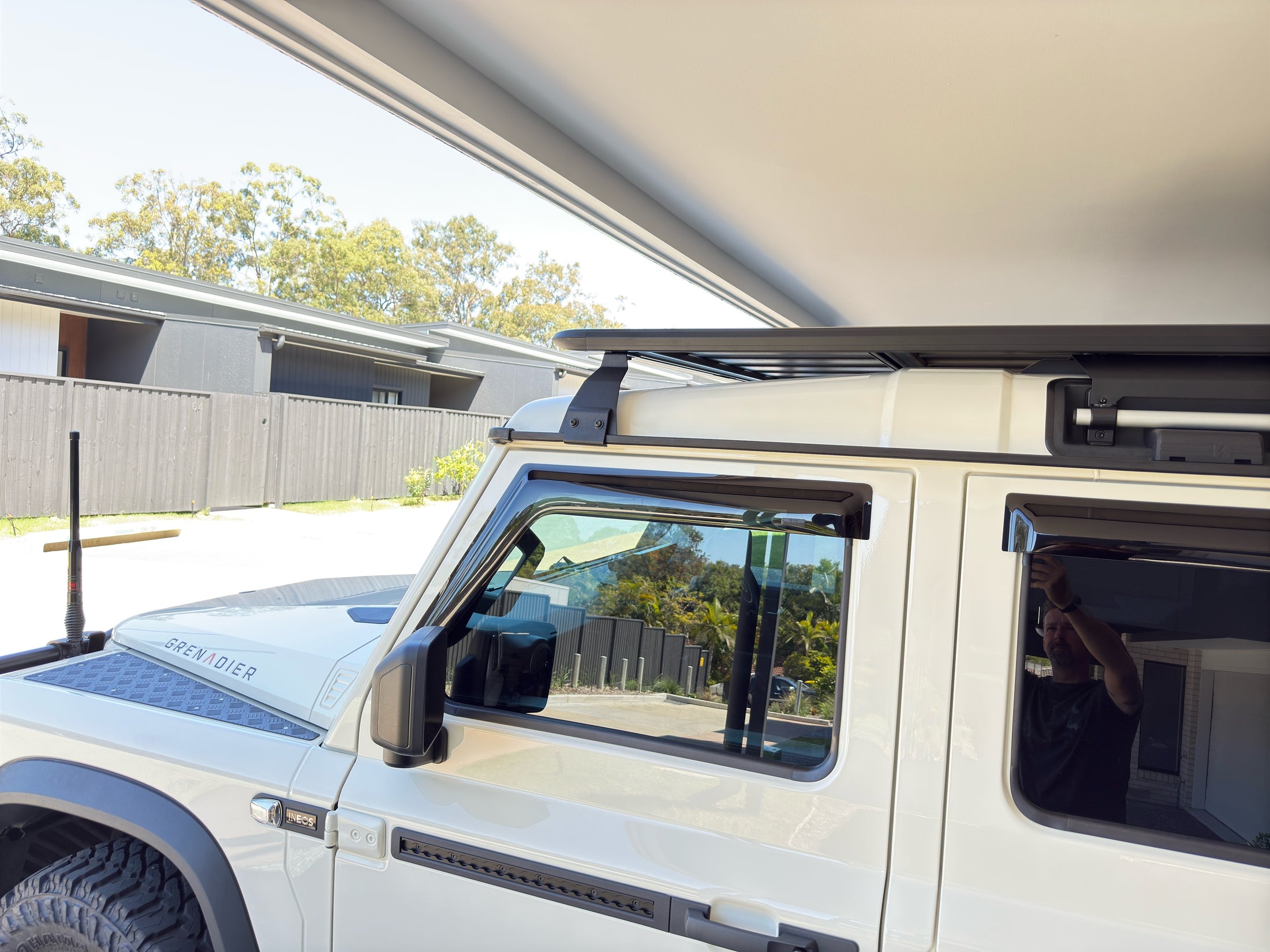 GrenX Full Length Ultra Low Profile Roof rack system 2700L Ineos Grena